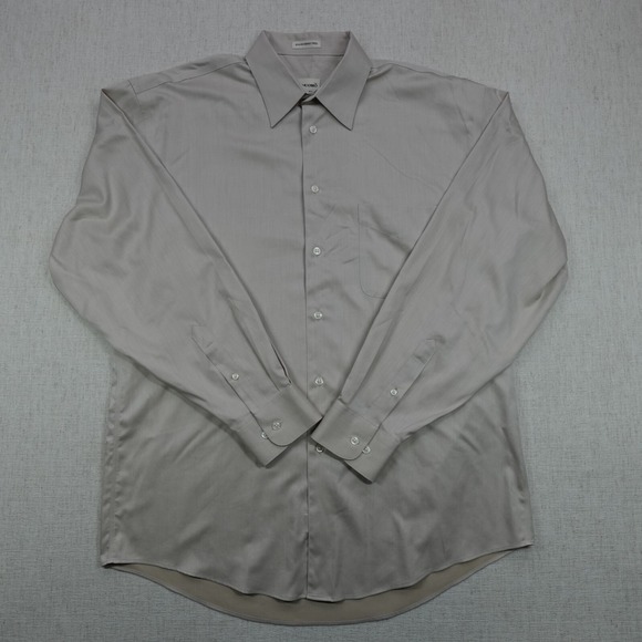 Pronto Uomo | Shirts | Pronto Uomo Dress Shirt 6 34 35 Beige Bottom Up ...